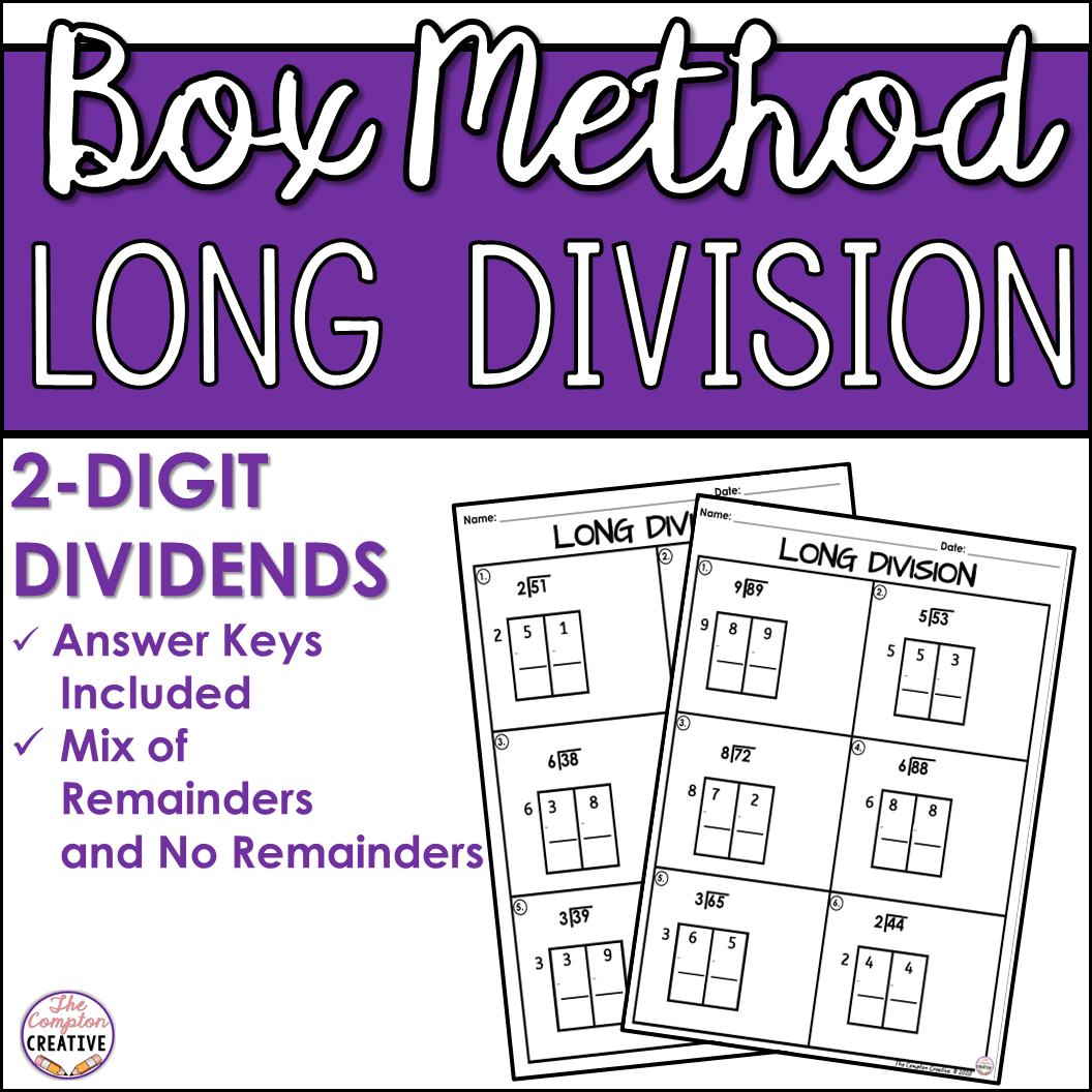 Use The Modified Box Method For Long Division To Help 4th And 5th 
