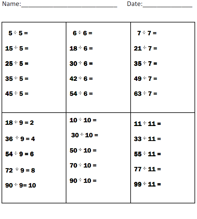 3rd Grade Long Division Worksheet Printable Long Division Worksheets