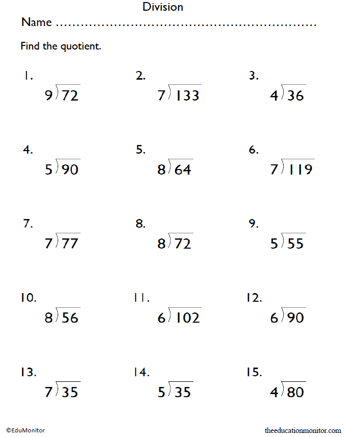 Eureka Math Grade 4 Division Worksheets Long Division Worksheets