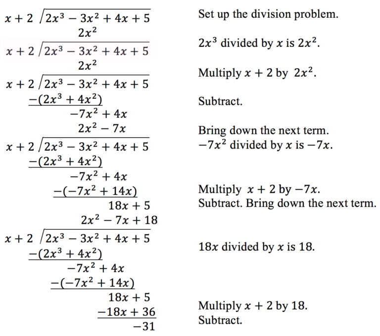 Long Division Of Polynomials Worksheet Algebra 2 | Long Division Worksheets